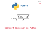 Calculate Standard Deviation Python