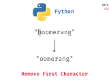 Remove First Character From String In Python Data Science Parichay
