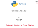 Python Get Only Numbers