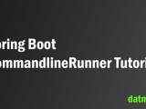 Spring Boot Commandline Runner Tutorial Datmt