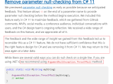 Microsoft Drops Parameter Null Checking Operator From C 11