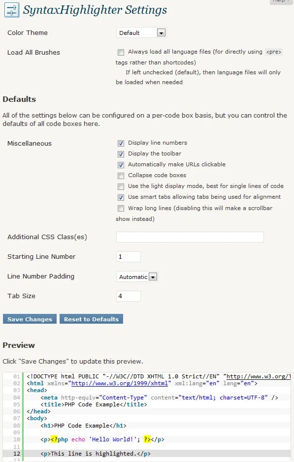 SyntaxHighlighter Evolved WordPress Plugin | David's Tech Tips