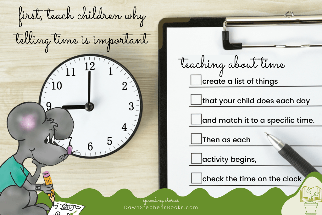 Words to Hickory Dickory Dock teach children time and routines.