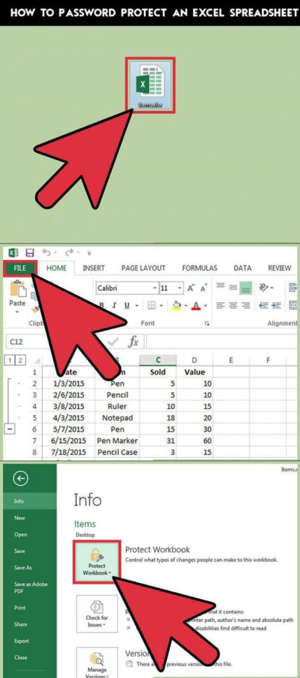 Password Excel Spreadsheet in How To Password Protect An Excel ...