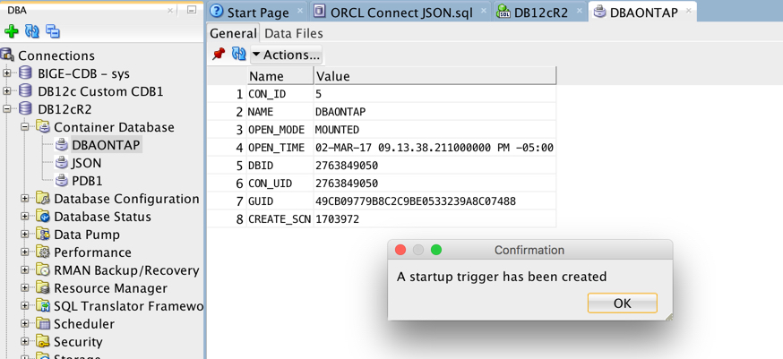Use Sql Developer To Create A Pdb Database 12cr2 Dbaontap 4350