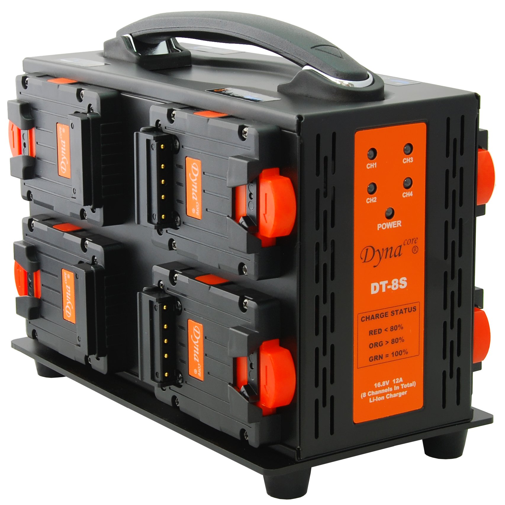 Dynacore DT-8S Portable 2-sided 8 Channel Simultaneous Charger and ...