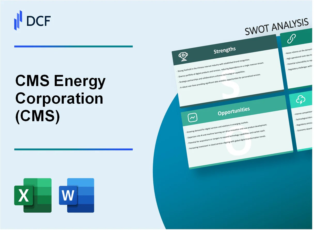 Cms Energy Corporation Cms Swot Analysis Dcfmodeling