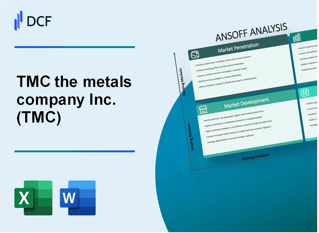 Tmc The Metals Company Inc Tmc Ansoff Matrix Analysis Dcfmodeling