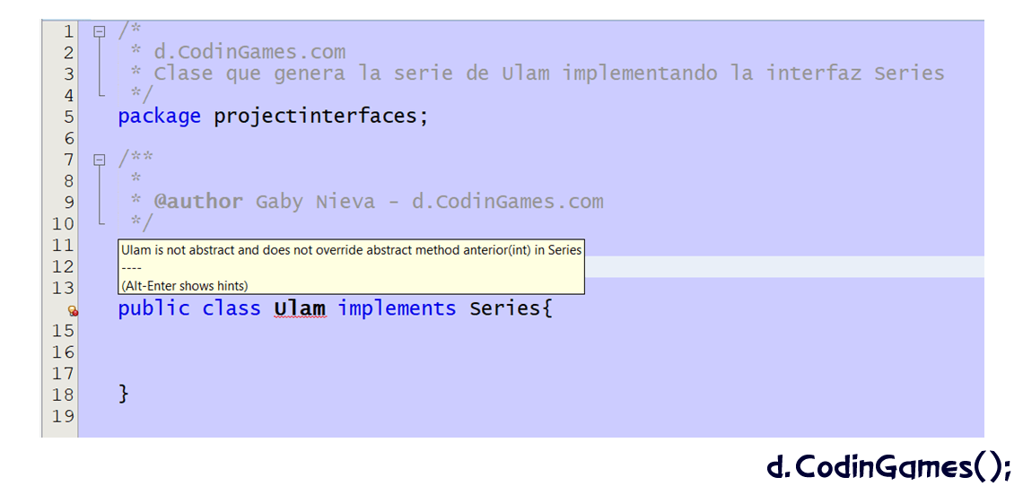 Interfaces en Java - dCodinGames