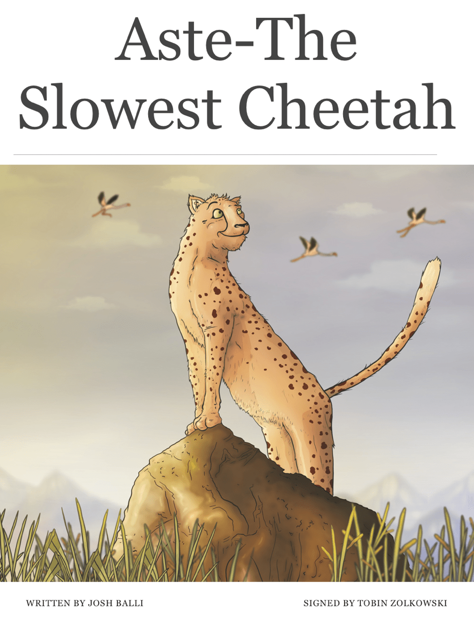 Aste the Slowest Cheetah – ebook with ASL video – Deaf Network of Texas