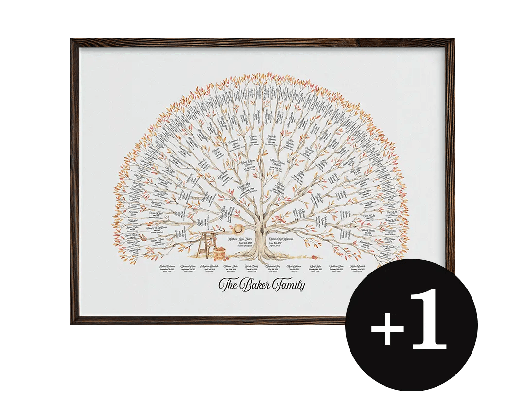 Autumn Family Tree Wall Art – dearest forever