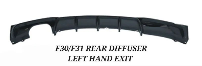 F30/F31 M-PERFORANCE REAR DIFFUSER LEFT HAND EXIT GLOSS BLACK