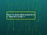 How To Solve Npm Install Error Npm Err Code 1 Python News Code