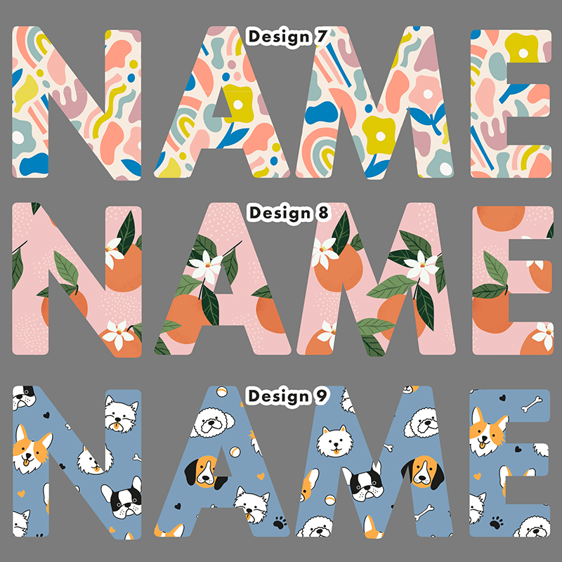 Premium name stickers gift box • Decal Bar