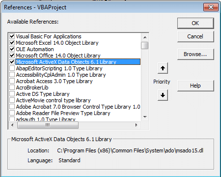 Connecting to Oracle 12g with the Instant Client and Excel VBA - Deep ...