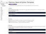 Electron React Python Template By Ipzard A React Template Built At