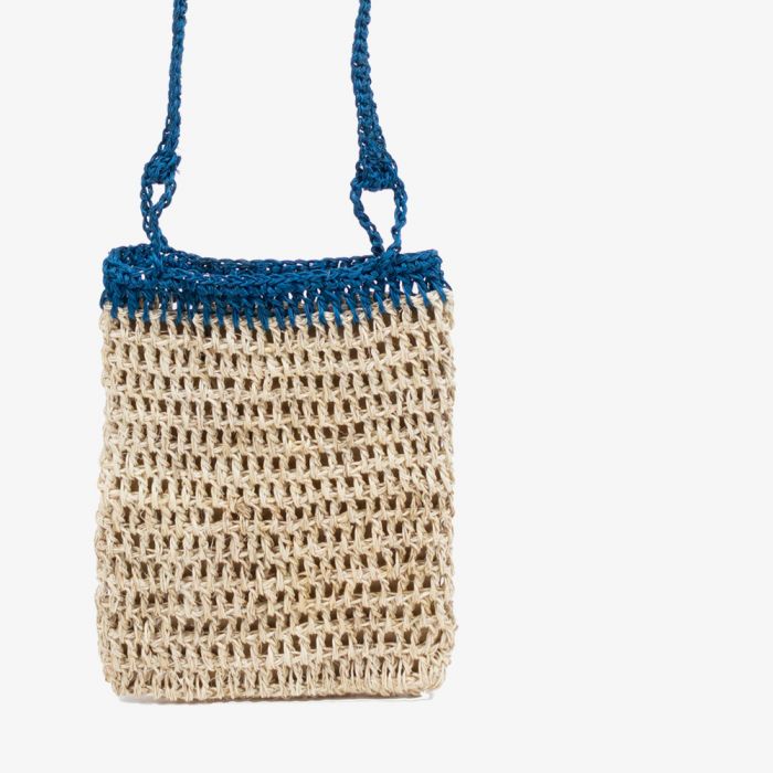 Fique rectangular Bag blue - Denicheuse