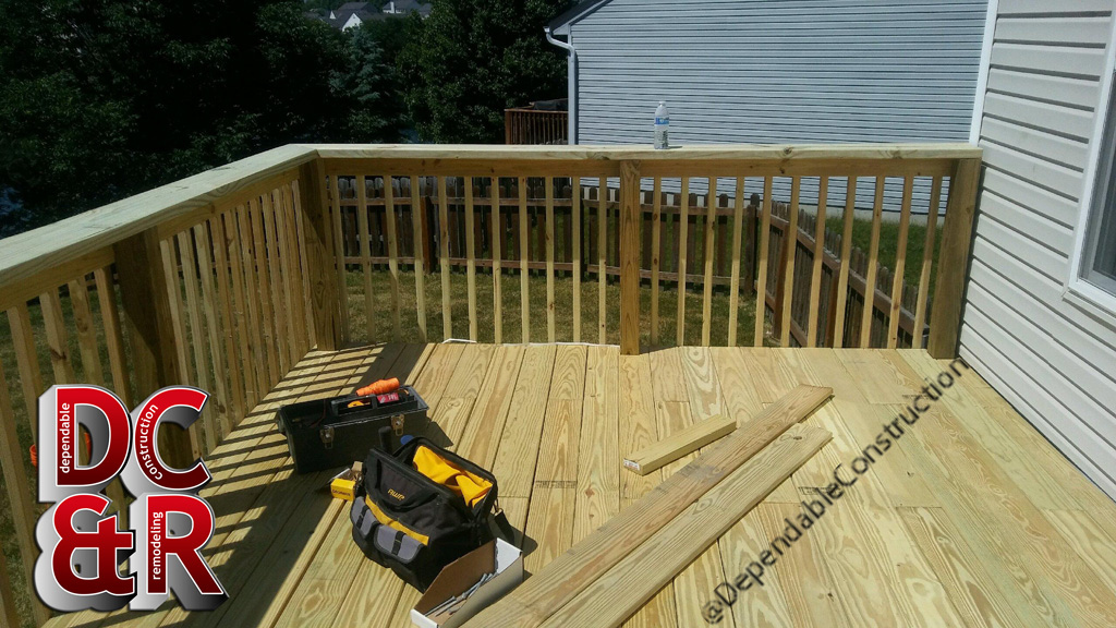 Handrail & Spindles Done. | Dependable Construction & Roofing | Fairborn OH