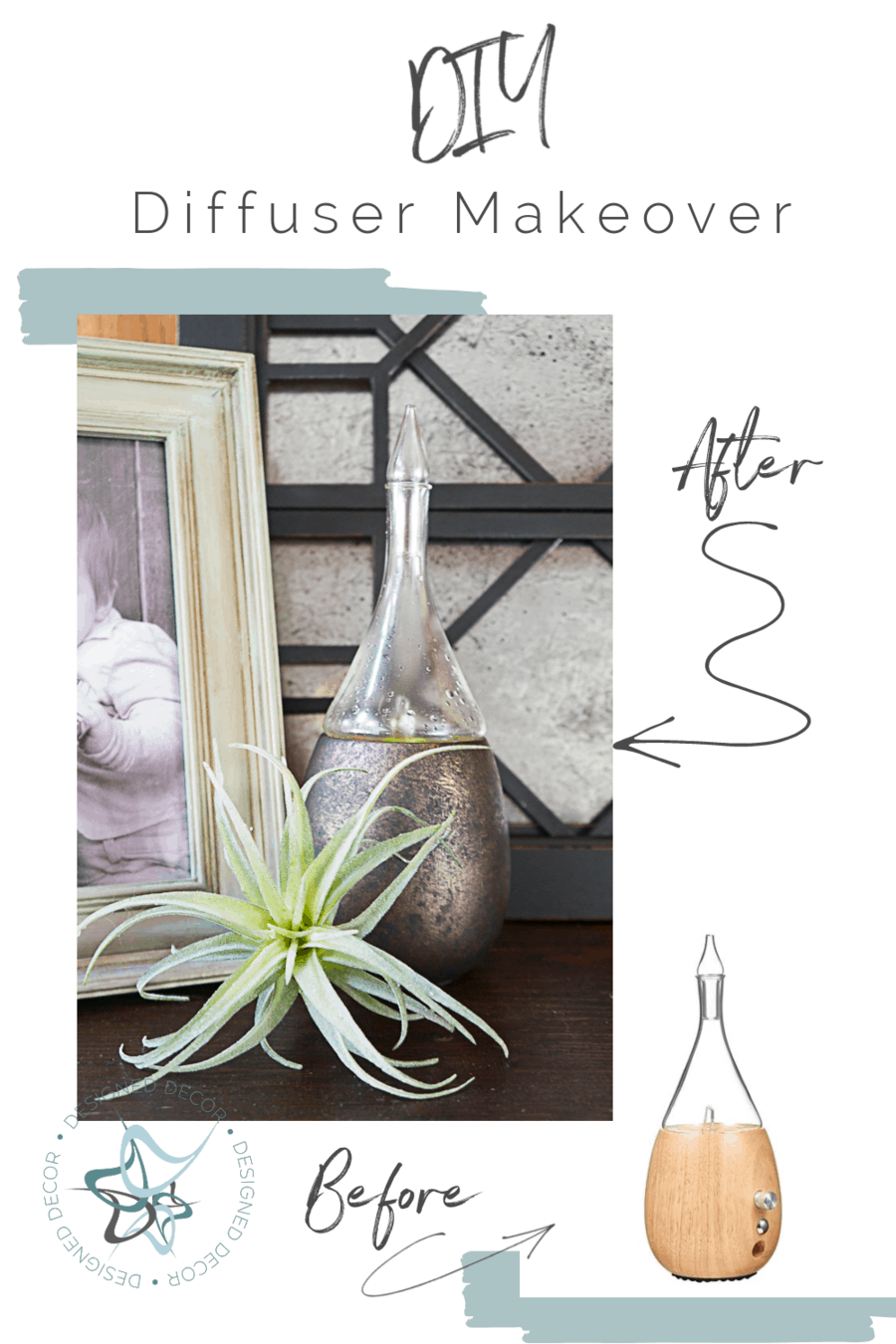 How to makeover an essential oil diffuser - Designed Decor
