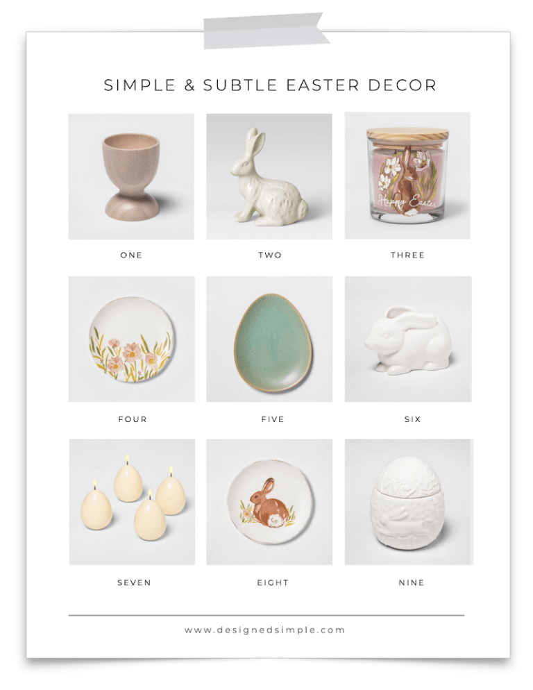 Simple & Subtle Easter Decor - Designed Simple