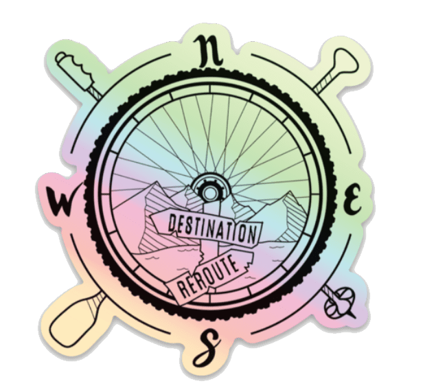 Holographic Die Cut Sticker – Destination Reroute