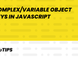 Complex Variable Object Keys In Javascript