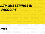 Multi Line Strings In Javascript