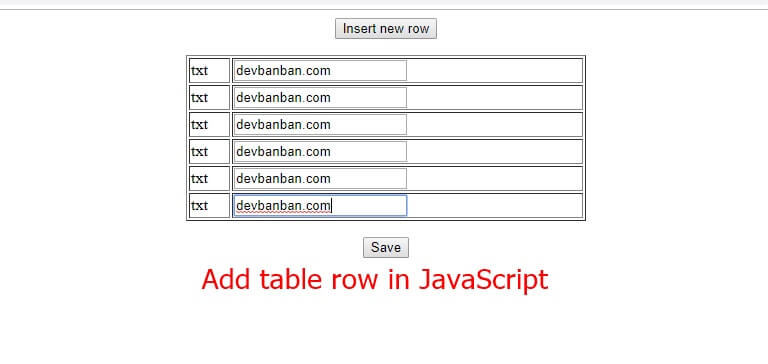 Add table row in JavaScript - สอนสร้างเว็บไซต์ฟรี [PHP, SQL, Codeigniter, Bootstrap, HTML]