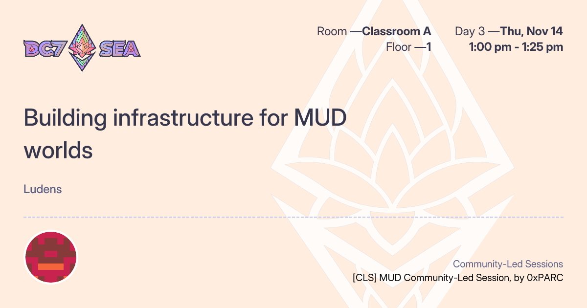 Building Infrastructure For Mud Worlds Devcon Sea