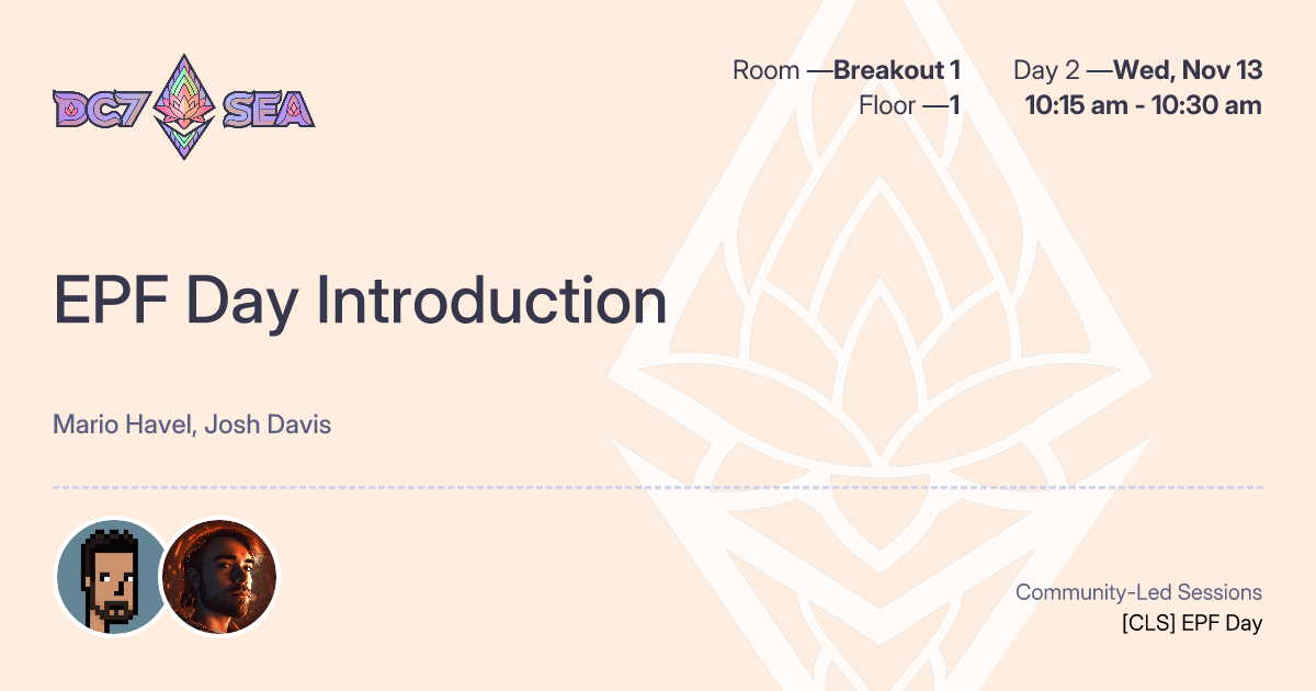 Epf Day Introduction Devcon Sea
