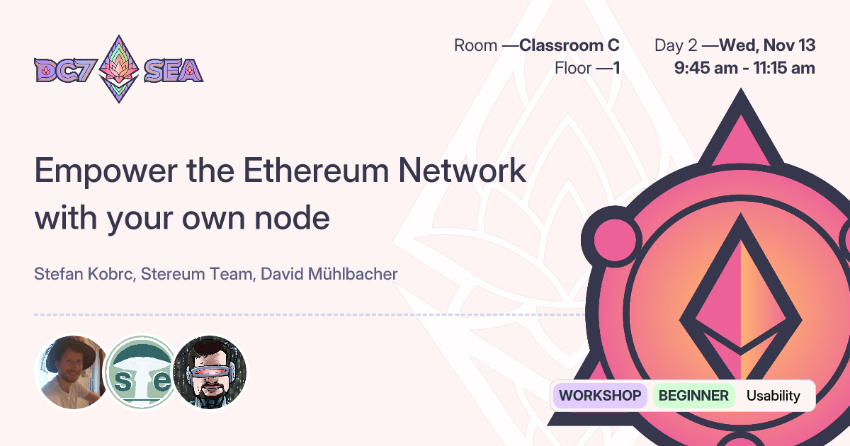 Empower The Ethereum Network With Your Own Node Devcon Sea