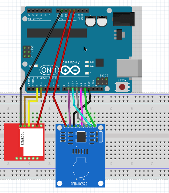 Dev Craze | ID System with SMS Notification using RFID MFC2522 RFID and SIM800L GSM Module • Dev ...