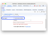 Network Conditions Override The User Agent String Chrome Devtools