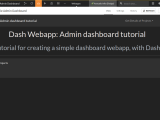 Create A Simple Admin Project Dashboard Using Dash Dataiku Developer