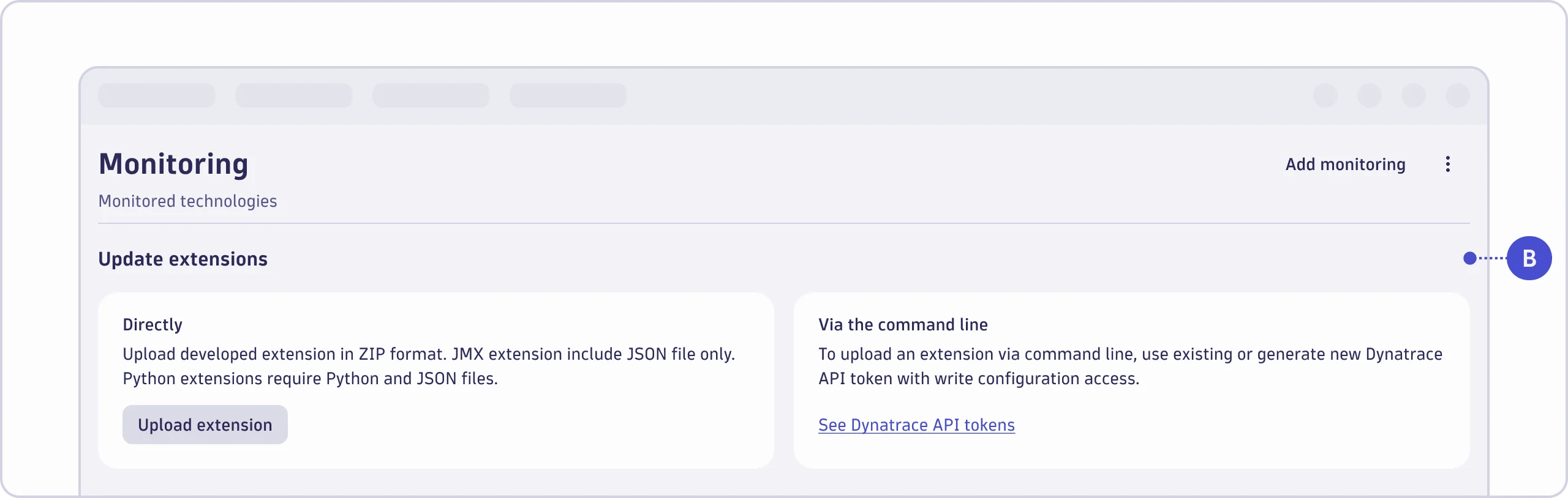 Layout Dynatrace Developer