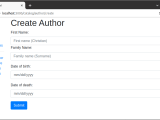 Create Author Form Learn Web Development Mdn