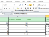 How To Use Complex Function In Excel Developer Publish