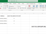 How To Use Len Function In Excel Developer Publish