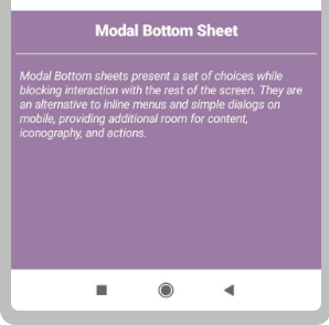Modal Bottom Sheet Content Preview | Developers Breach
