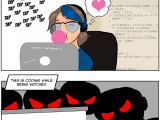 Coding V S Coding While Being Watched