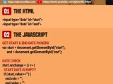 Date Range Picker In Html Javascript No Library Dependency Dev Coffee
