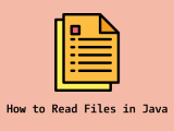How To Read Files In Java