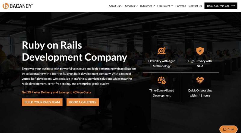 Offshore Ruby Development Top 7 Agencies Devsdata - Incredible Gradient Background - Desktop