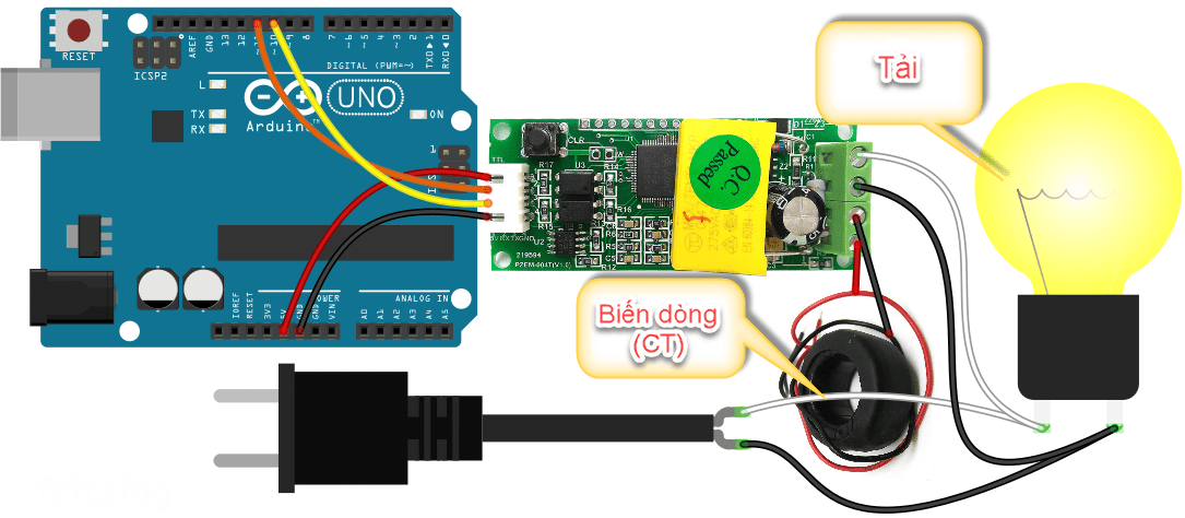 Đo điện năng AC dùng mô-đun PZEM-004T