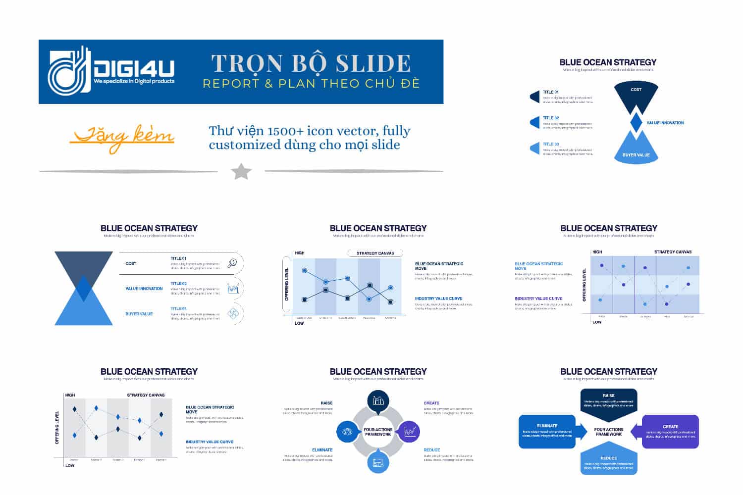 Blue Ocean Strategy Template - Trọn Bộ 20 Slides Mẫu Về Xây Dựng Chiến ...