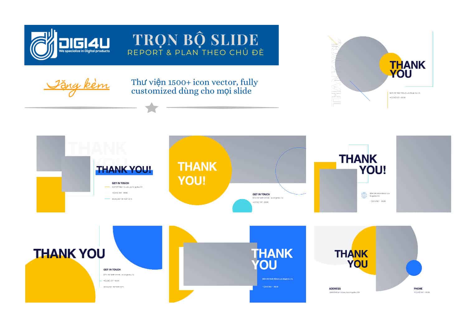 Thank You Slides Template - Trọn Bộ 20 Slides Mẫu Cảm Ơn Ấn Tượng | Digi-4U