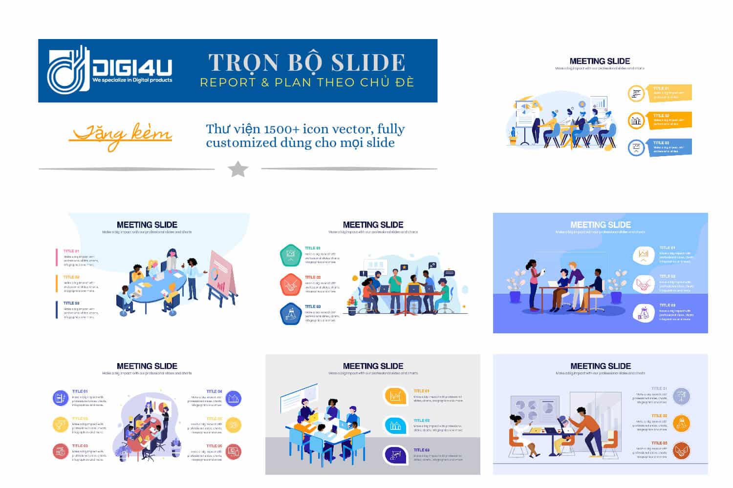 Meeting Slide Template - Trọn Bộ 20 Slides Mẫu Về Chủ Đề Họp | Digi-4U