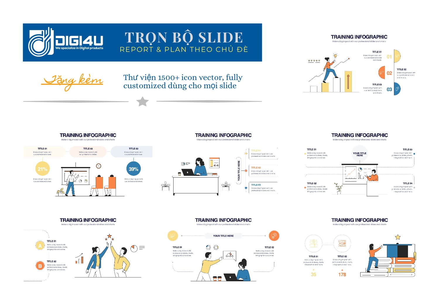 Training Slide Template V2 - Trọn Bộ 20 Slides Mẫu Về Đào Tạo | Digi-4U