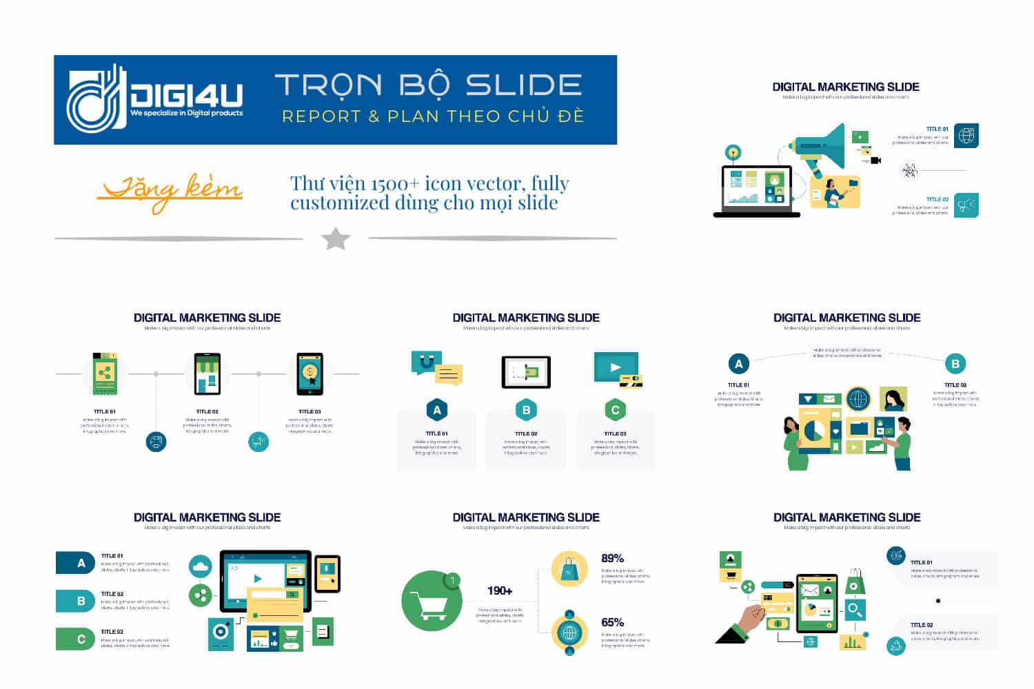 Digital Marketing Slide Template - Trọn Bộ Slide Mẫu Chủ Đề Digital ...