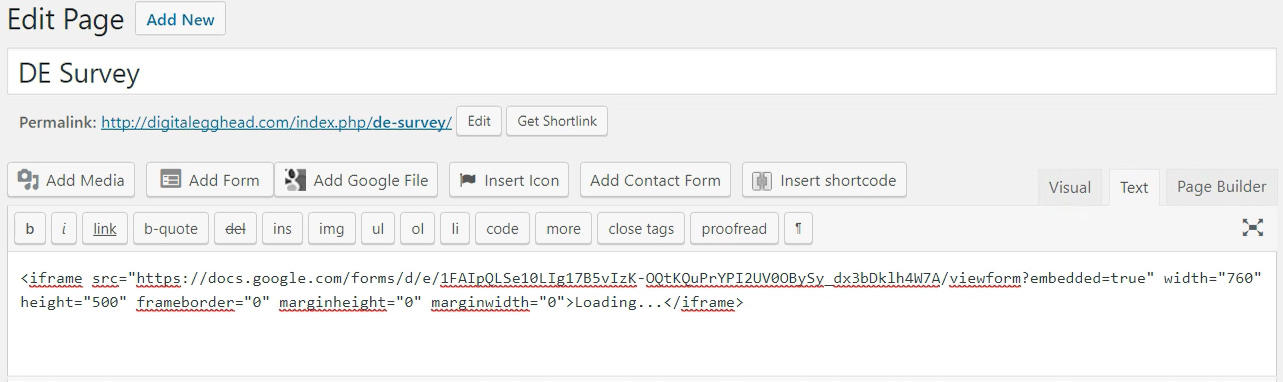 Embed a Google Form on Your Website - Digital Egghead